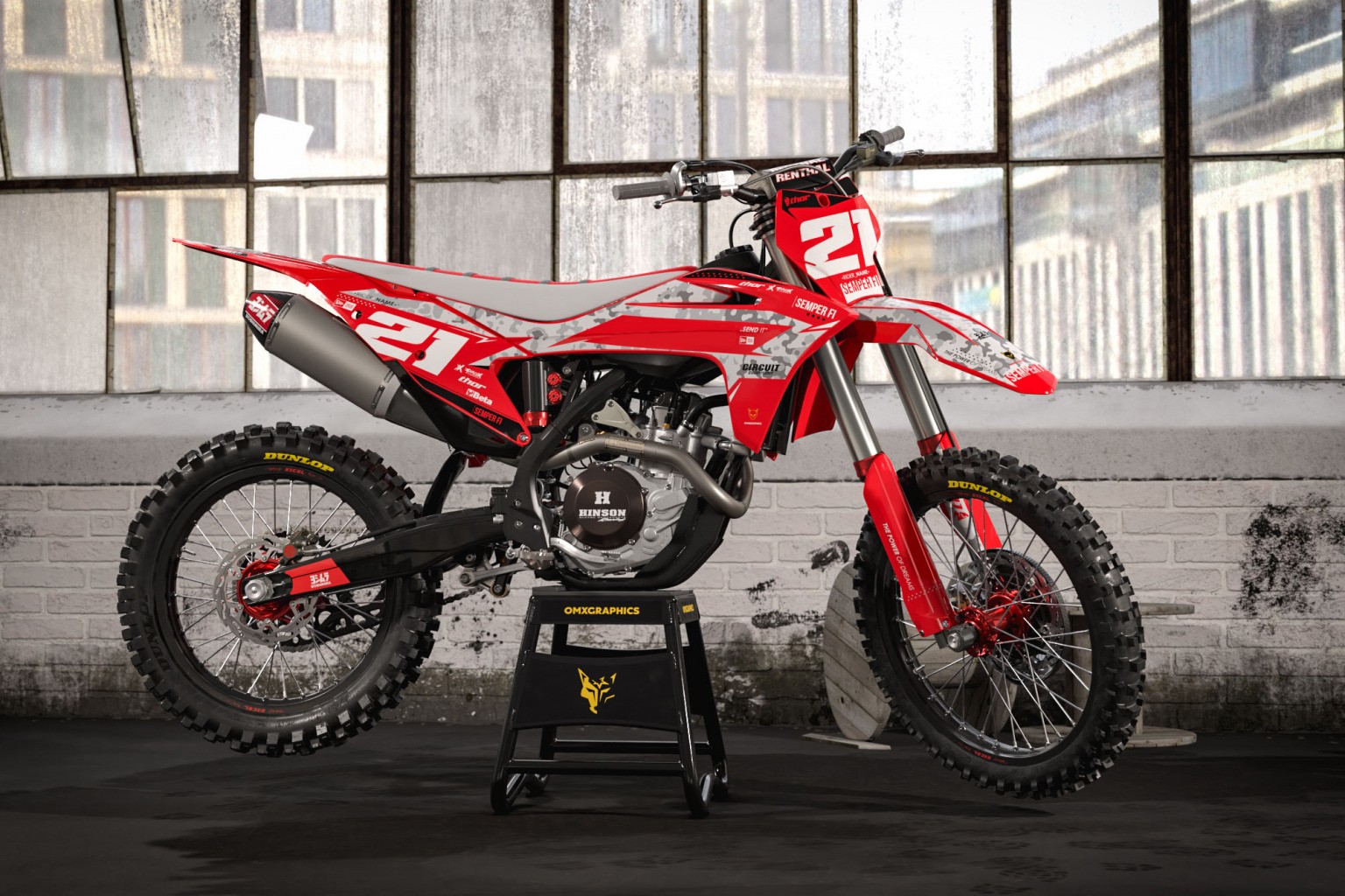 GasGas SEMPER FI Graphics Kit Red – OMXGraphics