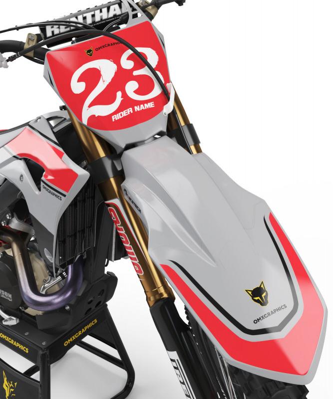 Dirt Bike Graphics Kit For Honda - LEGACY Grey – OMXGraphics