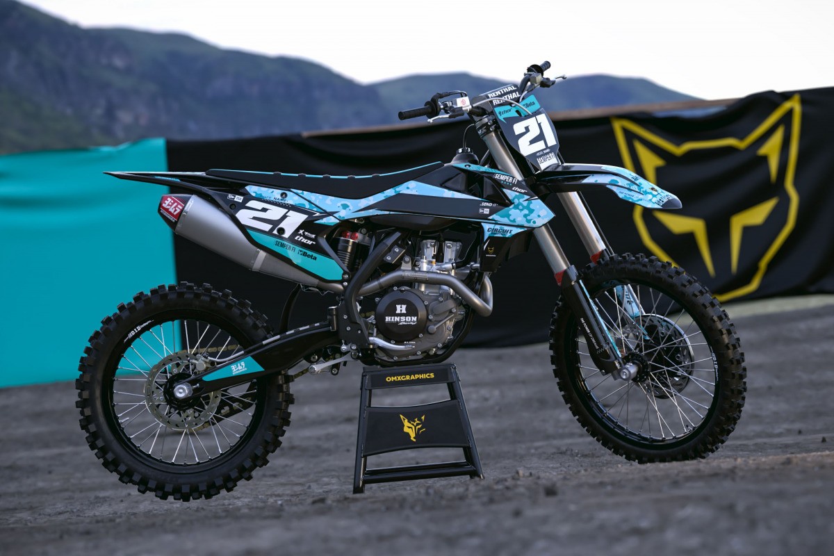 KTM SEMPER FI Graphics Kit Blue – Dirt Bike Graphics