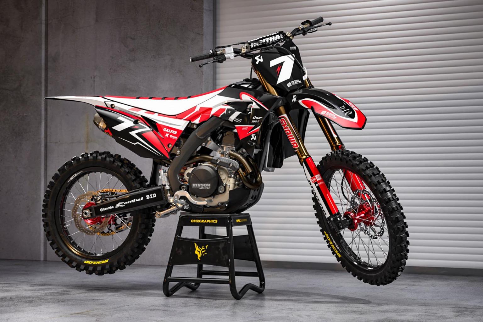 Dirt Bike Graphics Kit For Honda - THUNDER – OMXGraphics