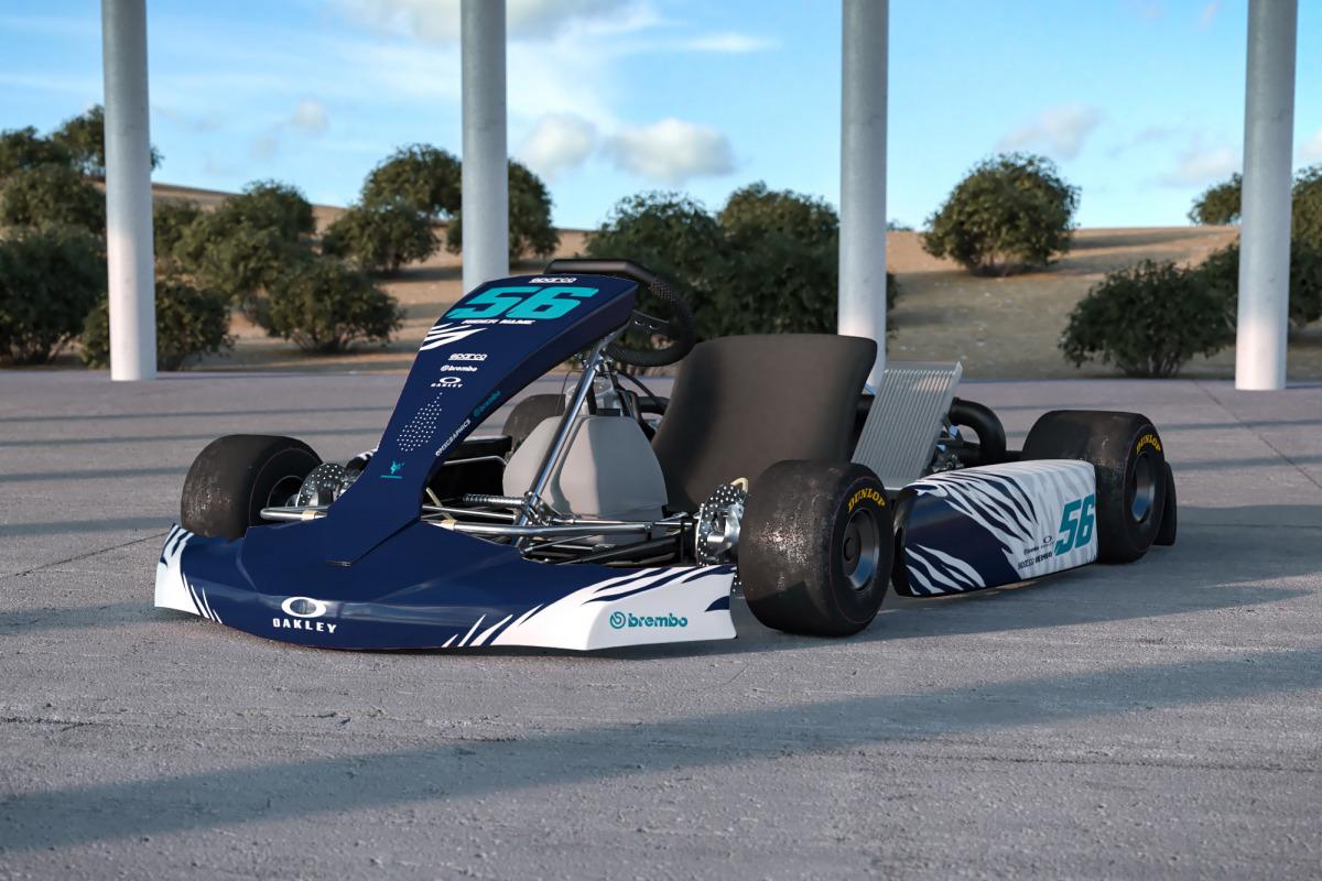 Go Kart Graphics Kit 'WILD' Blue – Dirt Bike Graphics - Free Customisation