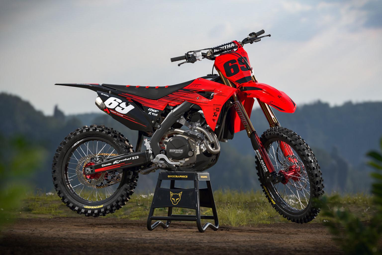 Dirt Bike Graphics Kit For Honda - COMET – OMXGraphics