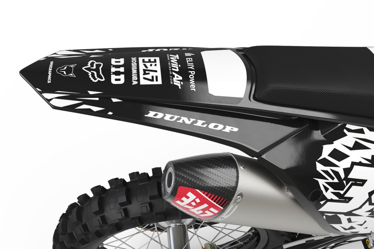 KTM SMASH Graphics Kit Black and White – Dirt Bike Graphics