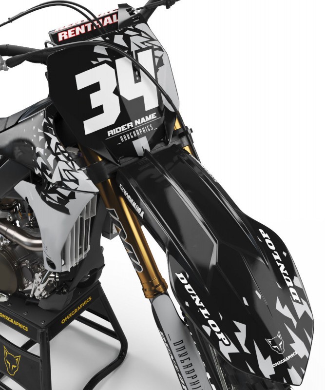 Yamaha SMASH Graphics Kit Grey Black – OMXGraphics