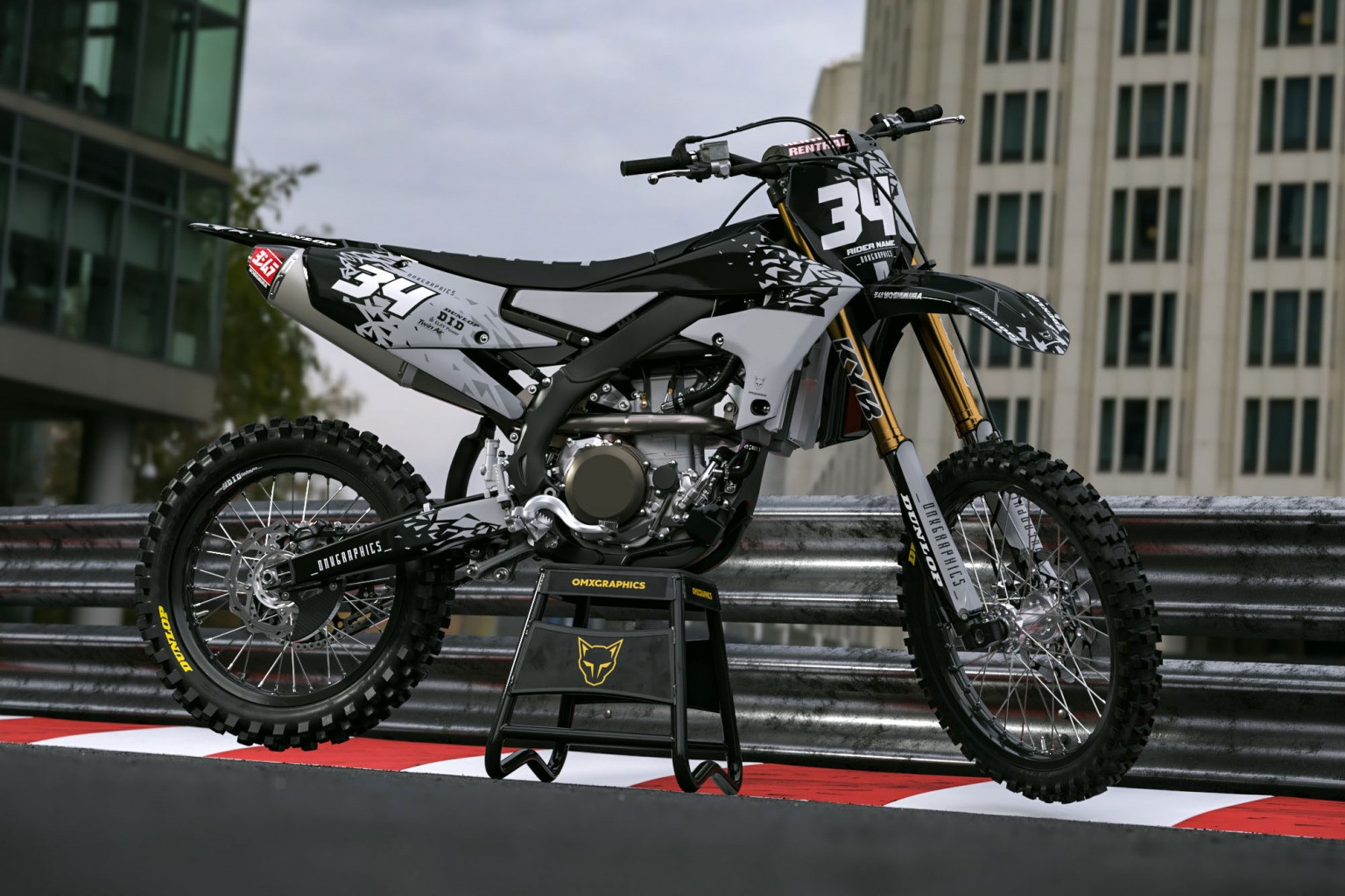 Yamaha SMASH Graphics Kit Grey Black – OMXGraphics