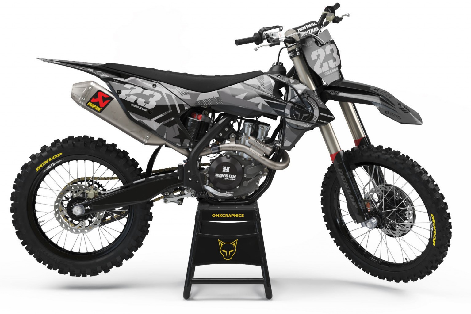KTM Motocross Graphics Kit 'ARMY' Grey – OMXGraphics