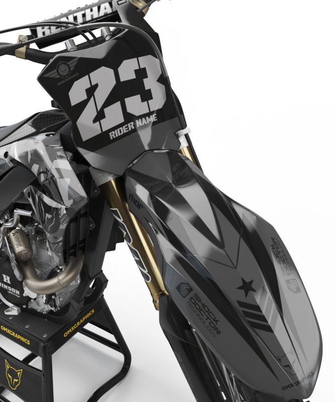 Kawasaki ARMY Graphics Kit Grey – OMXGraphics