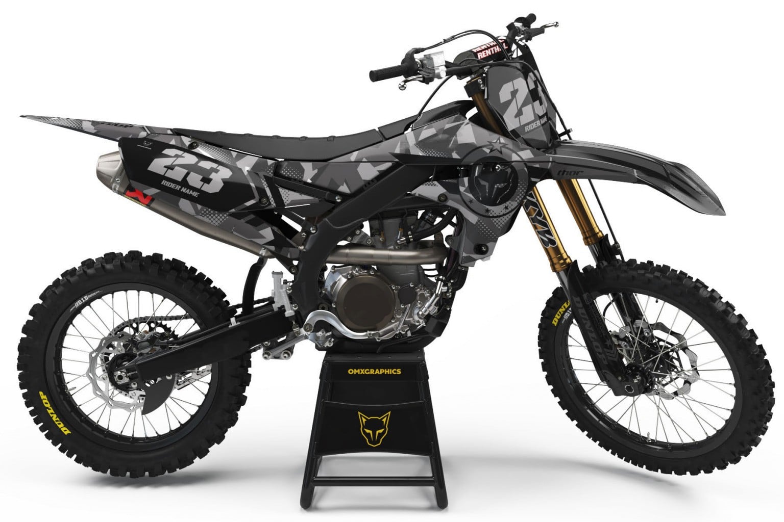 Yamaha Motocross Graphics Kit 'ARMY' Grey – OMXGraphics - All Models