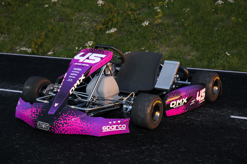 Go Kart Graphics Kit 'PIXEL' Pink – OMXGraphics - Free Customisation