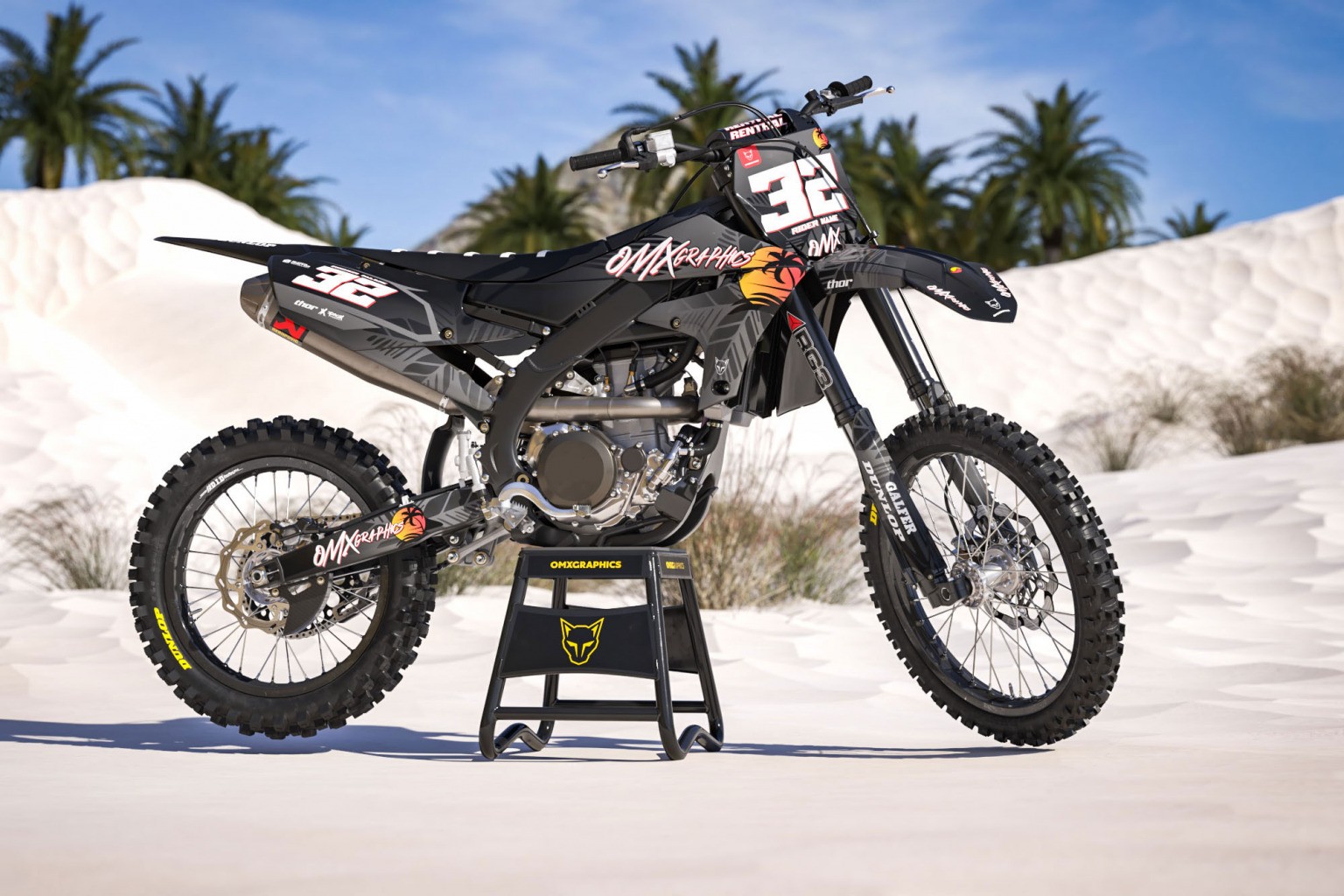 Yamaha TROPICAL VIBES Graphics Kit Grey – OMXGraphics