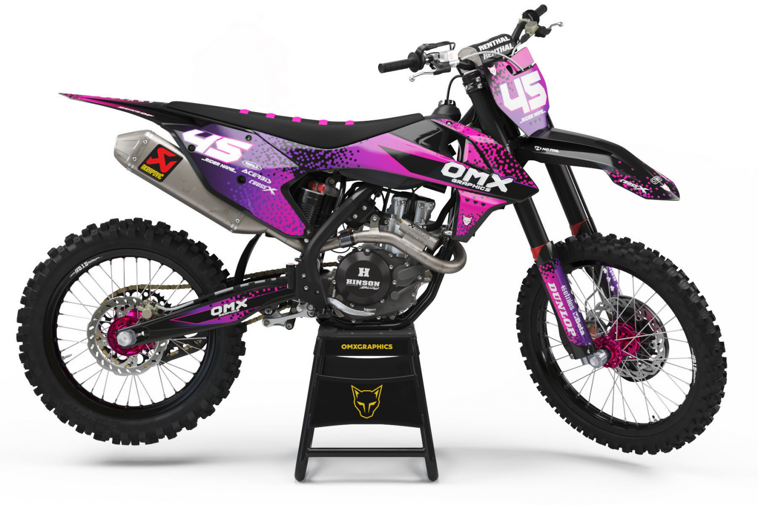 Graphics for KTM 'PIXEL' Pink – OMXGraphics - Fully Customisable
