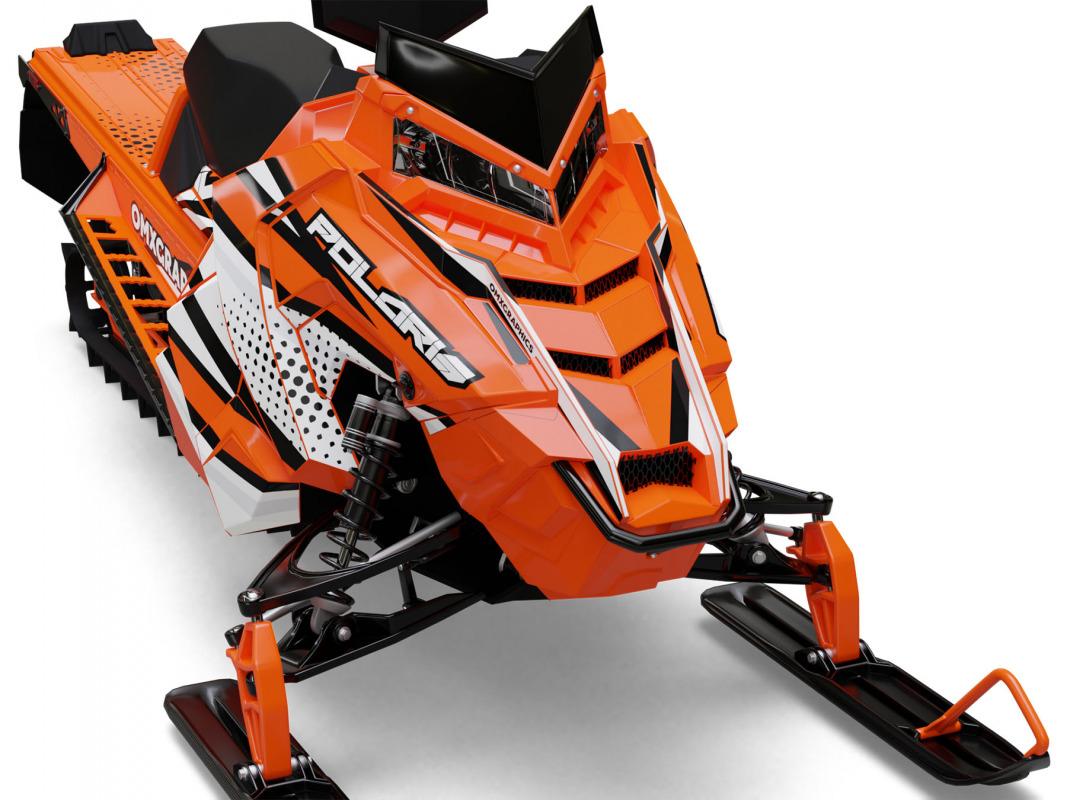 Snowmobile Graphics 'Glacier' Orange – Dirt Bike Graphics