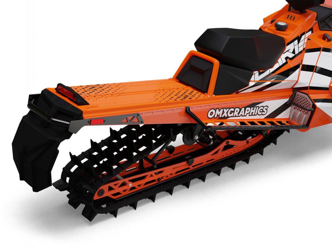 Snowmobile Graphics 'Glacier' Orange – Dirt Bike Graphics