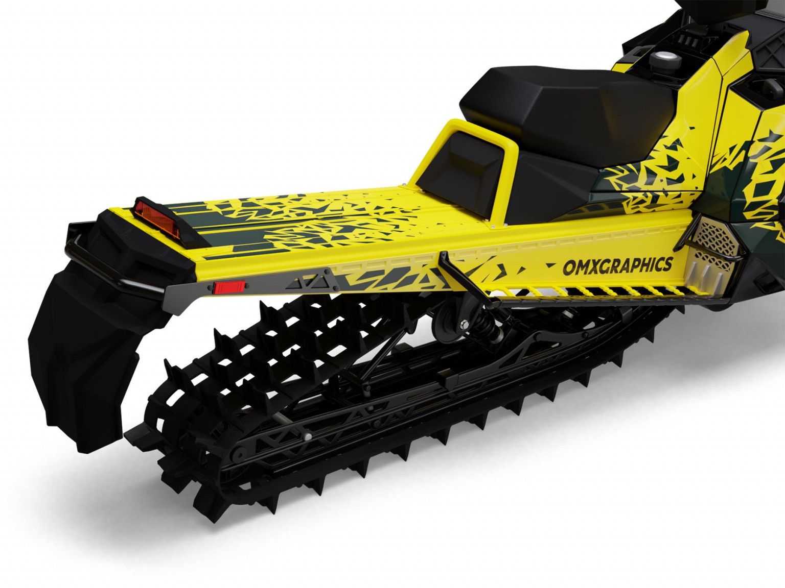 Snowmobile Wrap 'Smash' Yellow – Dirt Bike Graphics