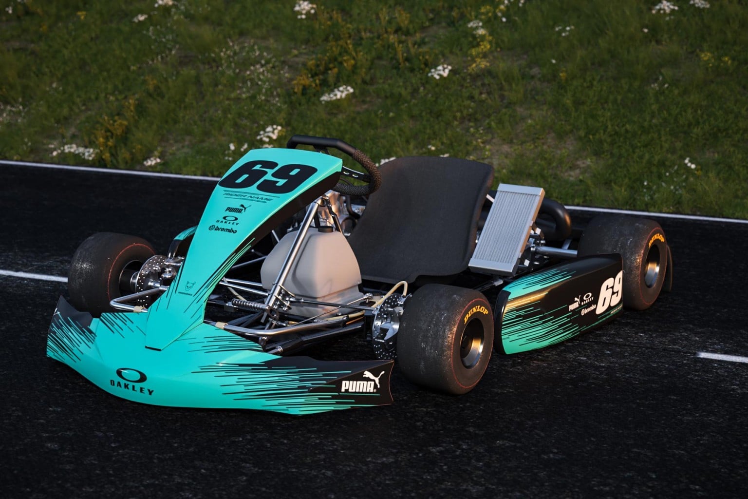 Kart Graphics Kit ‘COMET’ Teal – OMXGraphics