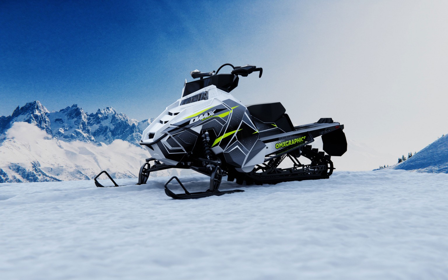 Snowmobile Graphics Kit 'Amaze' – Dirt Bike Graphics