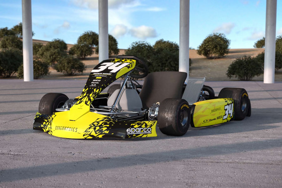 Fully Custom Go Kart Graphics Kit – by OMX Graphics Ltd.
