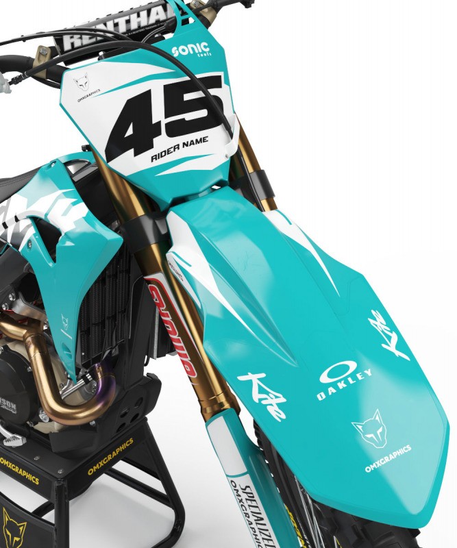Dirt Bike Graphics Kit For Honda - LOCAL Teal – OMXGraphics