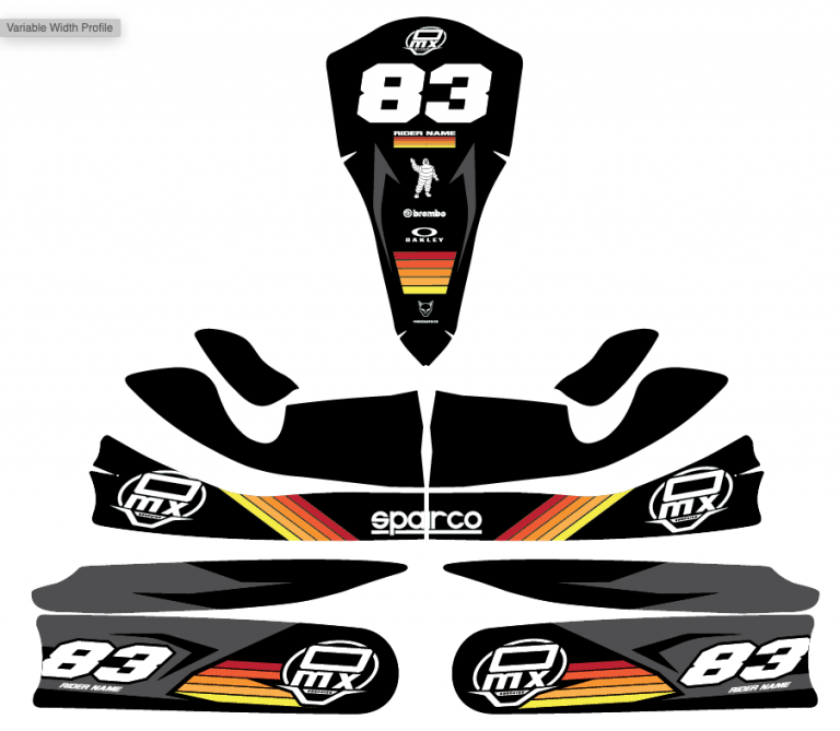 Go Kart Graphics Kit 'Charge' – OMXGraphics