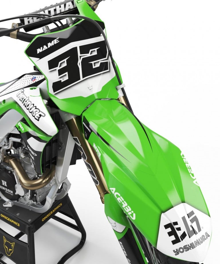 Kawasaki TRACE Graphics Kit – OMXGraphics