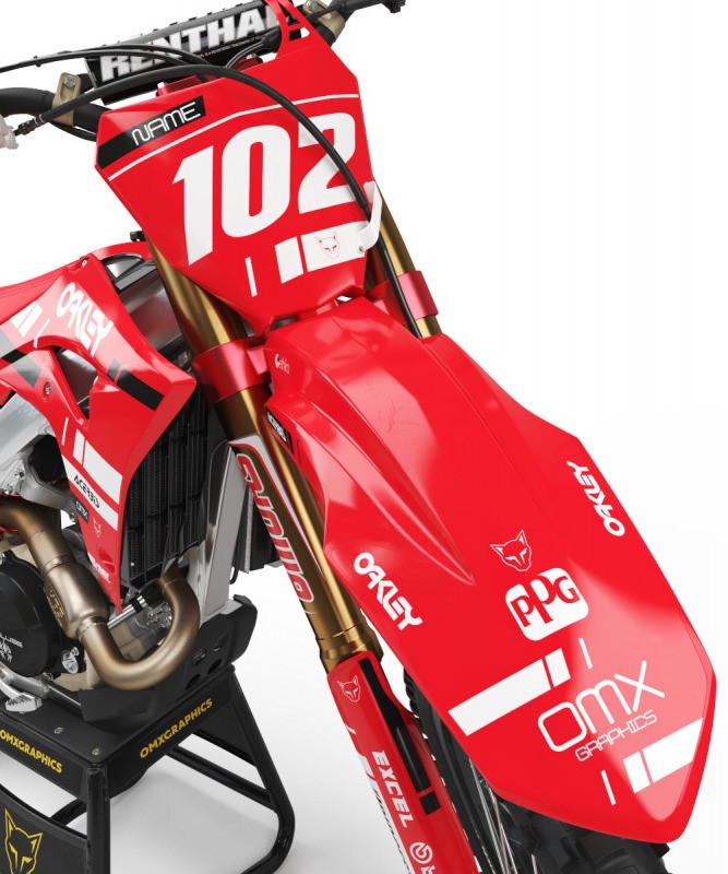 Dirt Bike Graphics Kit For Honda - SPLIT – OMXGraphics