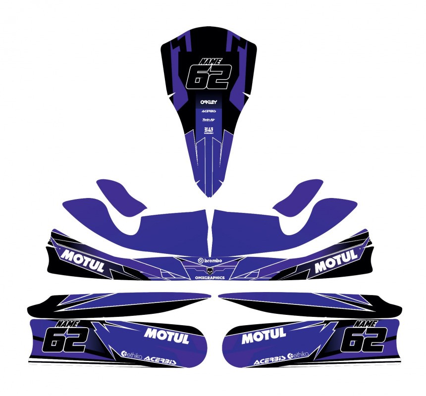 Go Kart Graphics Kit ‘Purple Haze’ – OMXGraphics