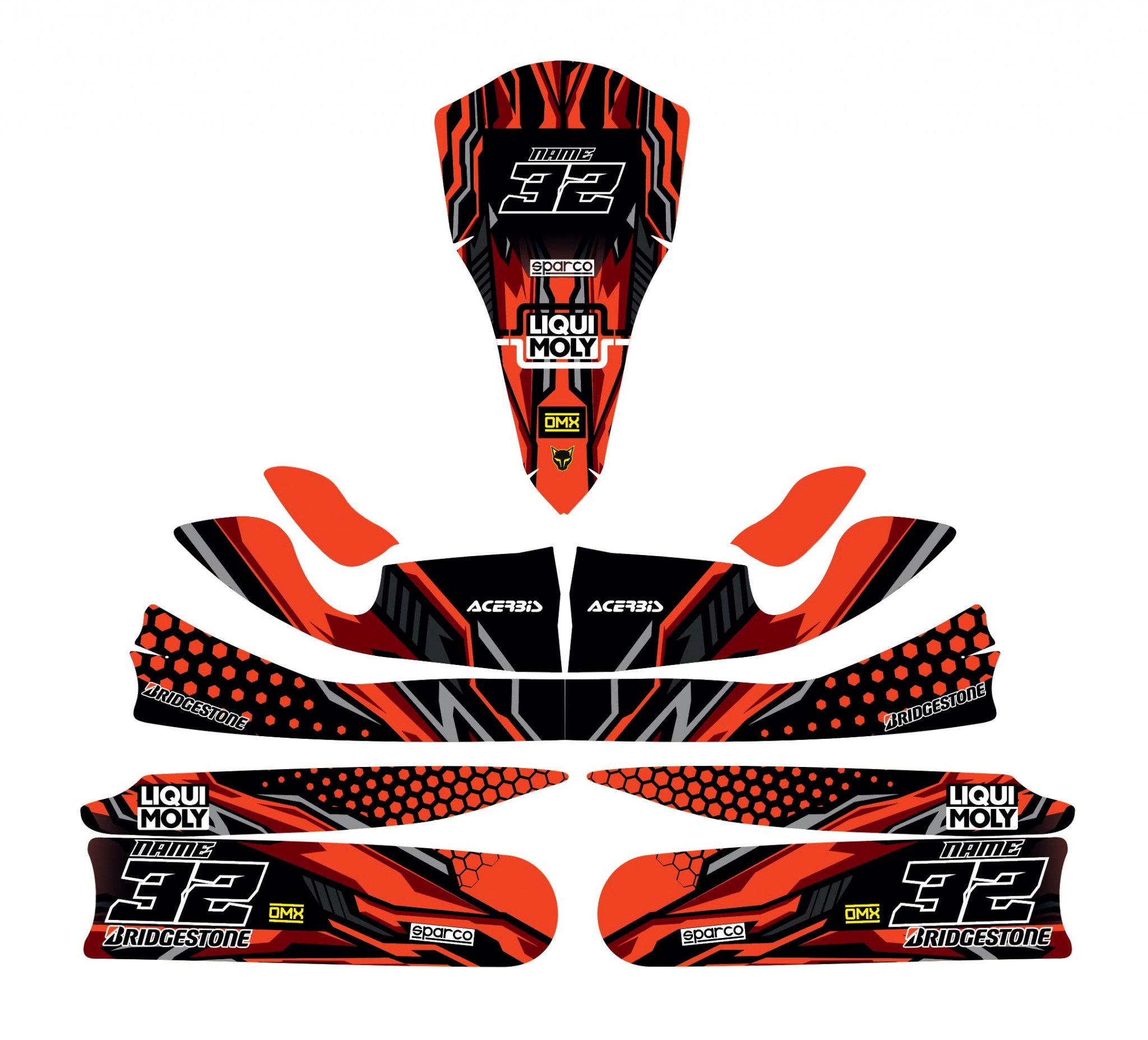 Go Kart Graphics Kit 'Combo' – OMXGraphics