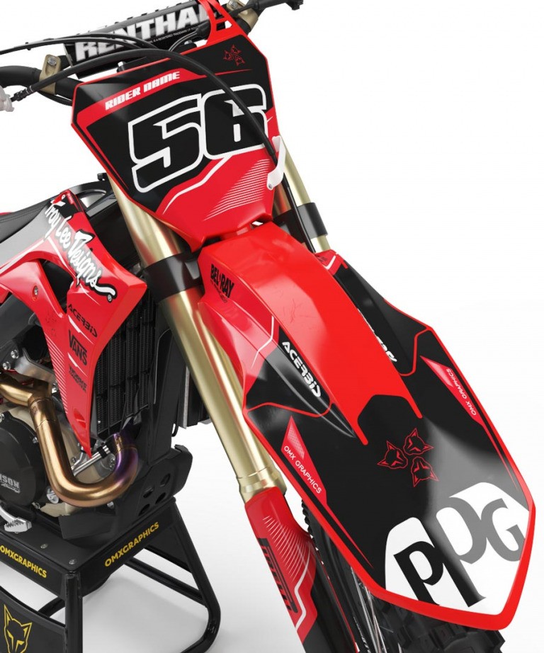 Dirt Bike Graphics Kit For Honda - SLEEK – OMXGraphics