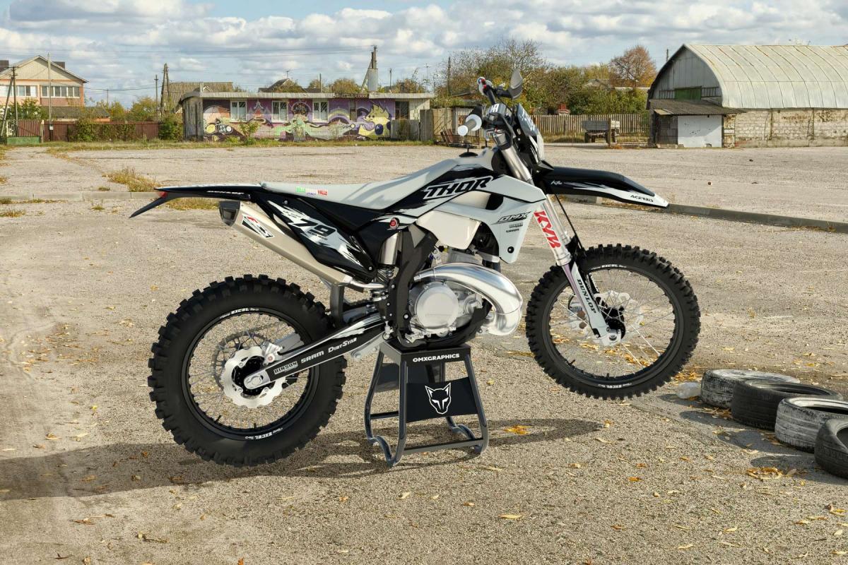 Sherco PUNCH Graphics Kit Black Grey – OMXGraphics