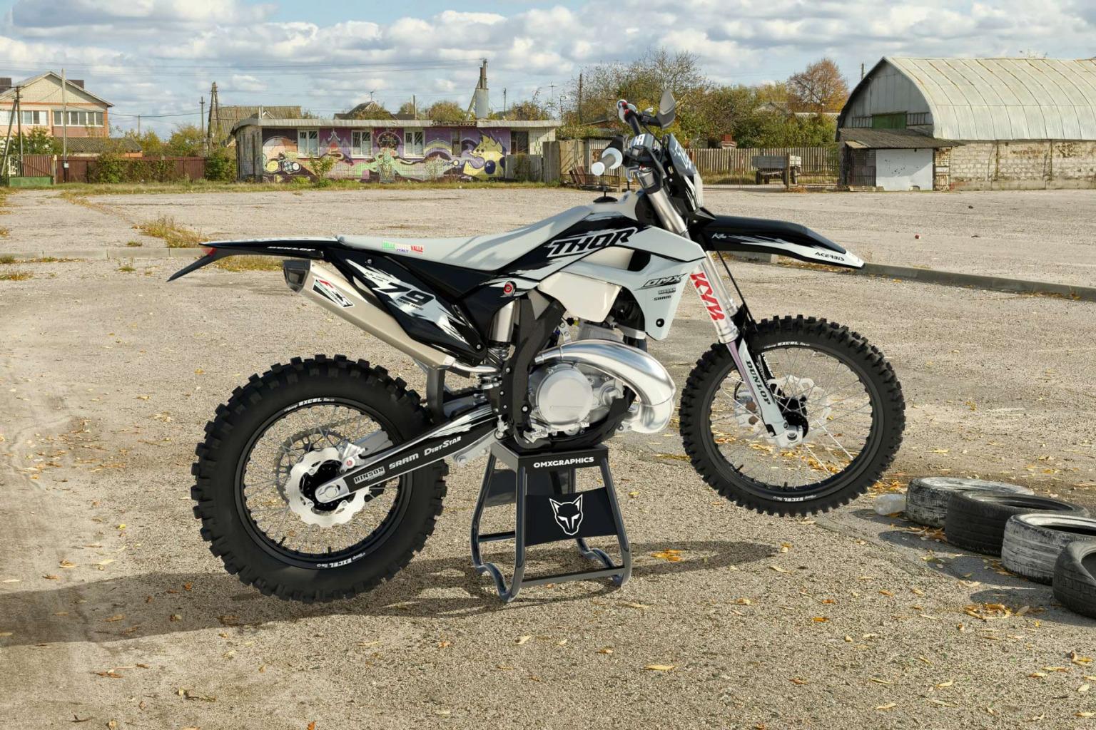 Sherco PUNCH Graphics Kit Black Grey – OMXGraphics
