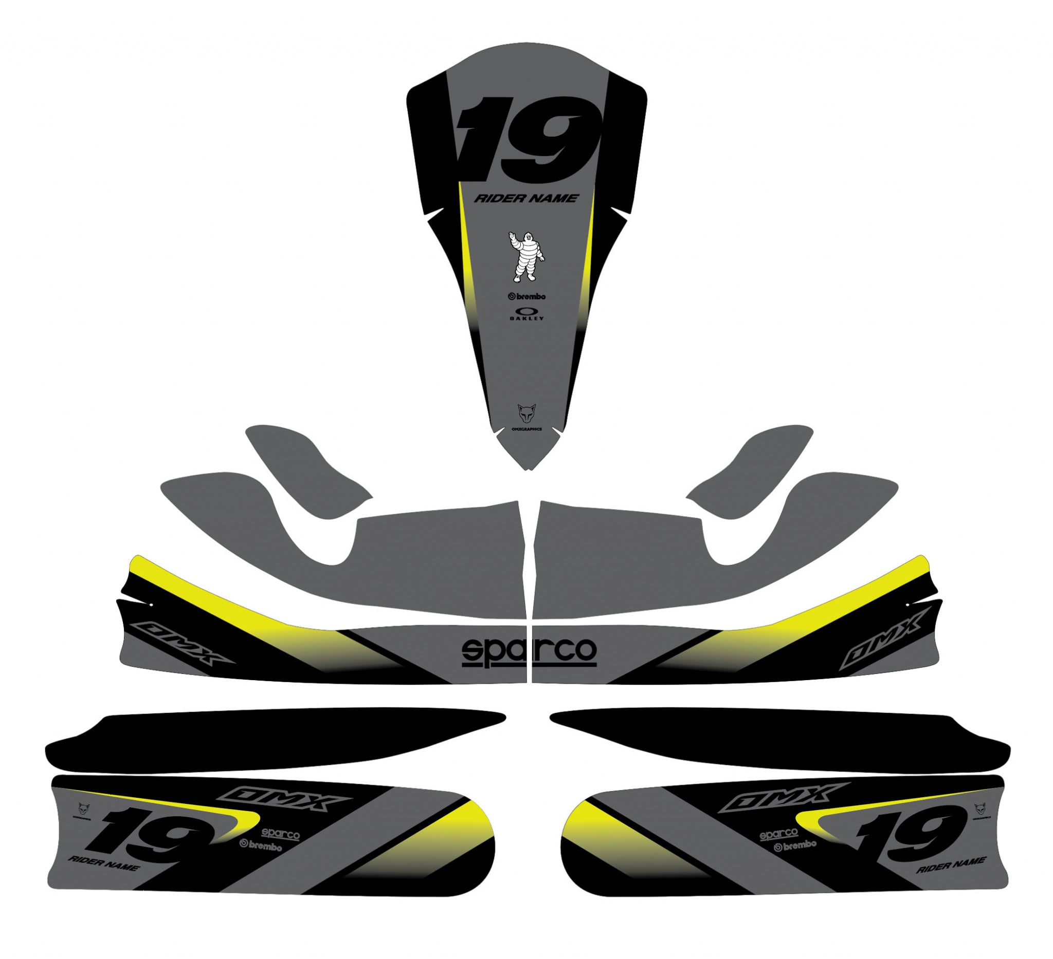 Go Kart Graphics Kit 'Phantom 2' – OMXGraphics