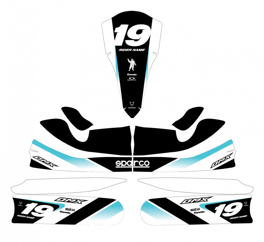 Go Kart Graphics Kit 'Phantom' – Dirt Bike Graphics