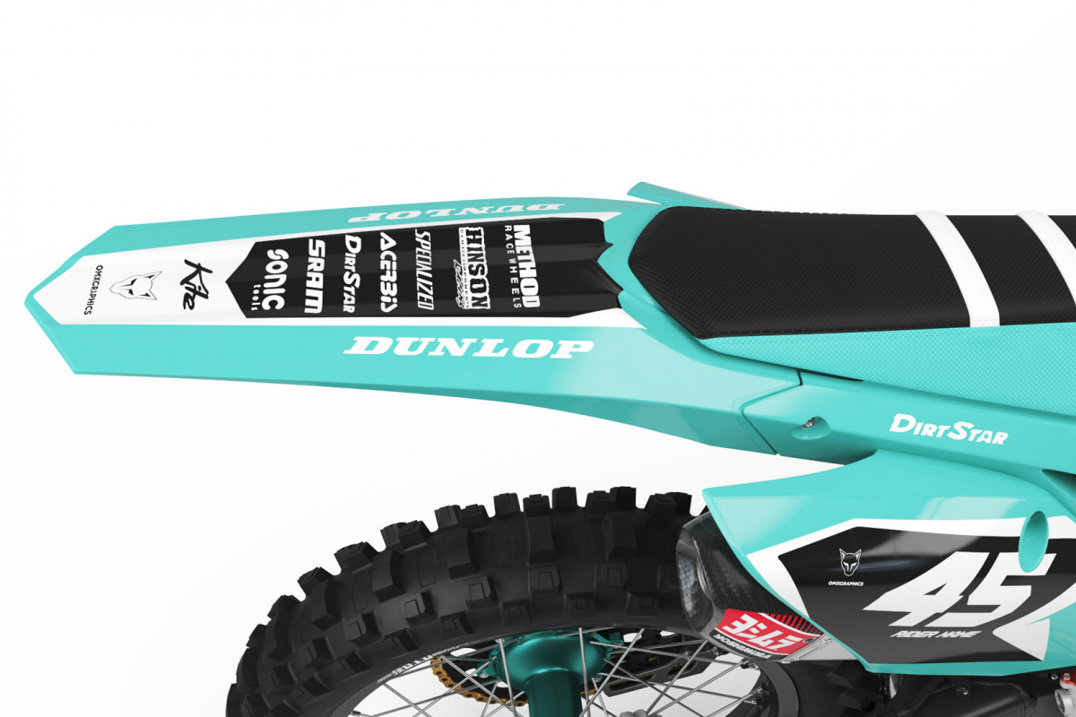 Dirt Bike Graphics Kit For Honda - STEALTH Teal – OMXGraphics