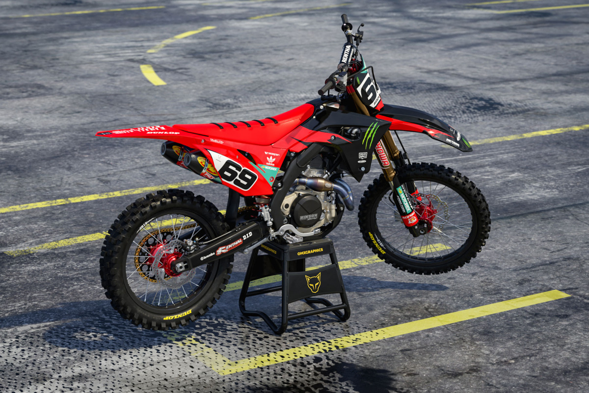 Dirt Bike Graphics Kit For Honda - ENERGY Black – OMXGraphics