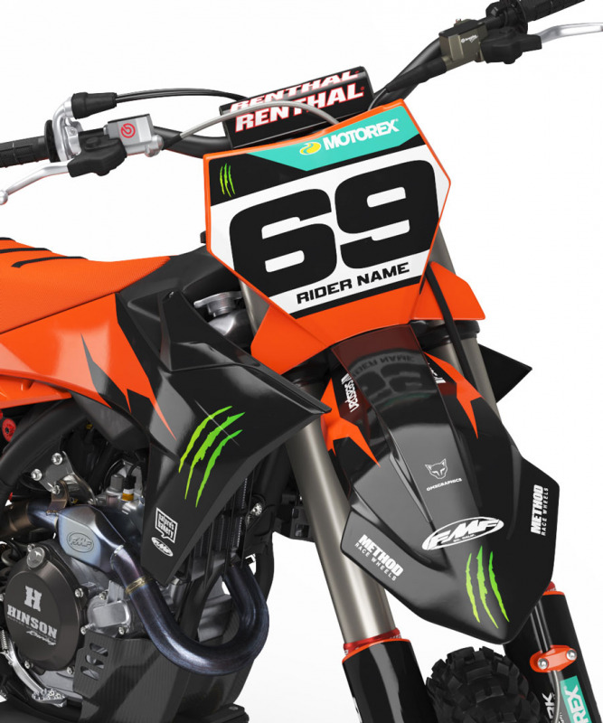 KTM MONSTER Graphics Kit Black – Dirt Bike Graphics