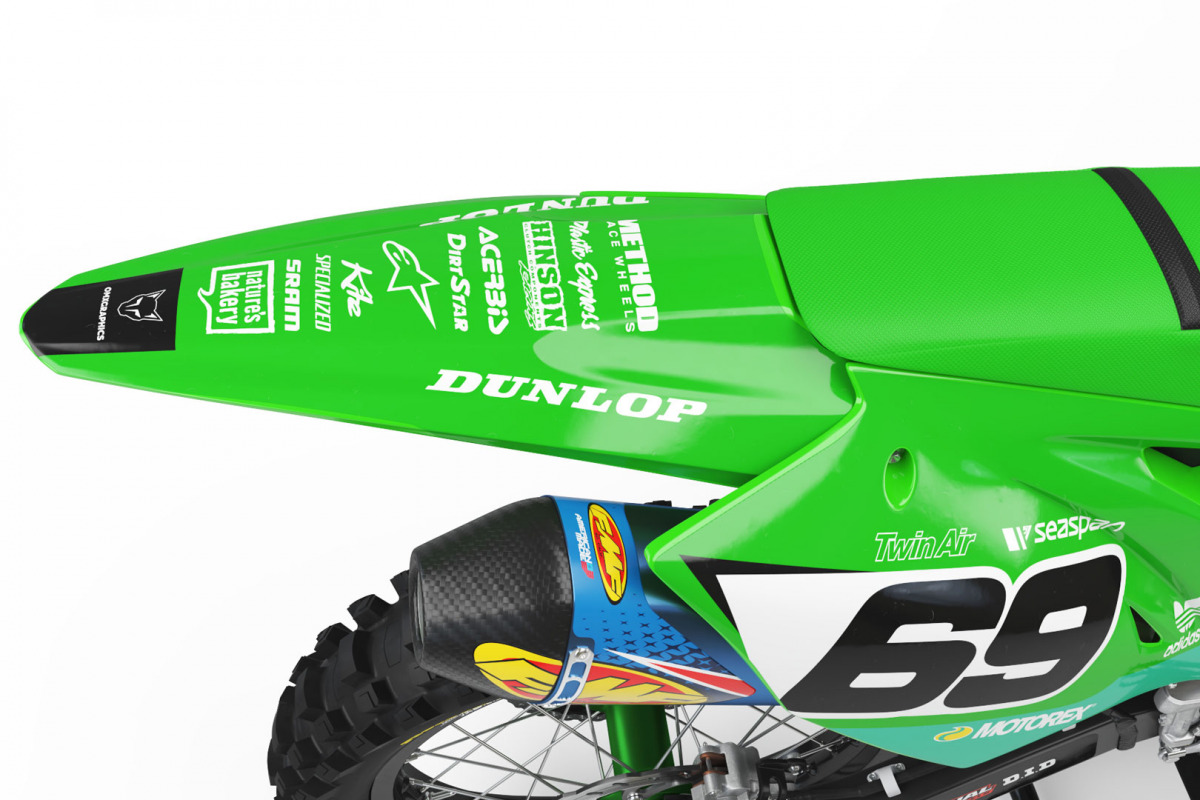 Kawasaki MONSTER Graphics Kit Green – Dirt Bike Graphics