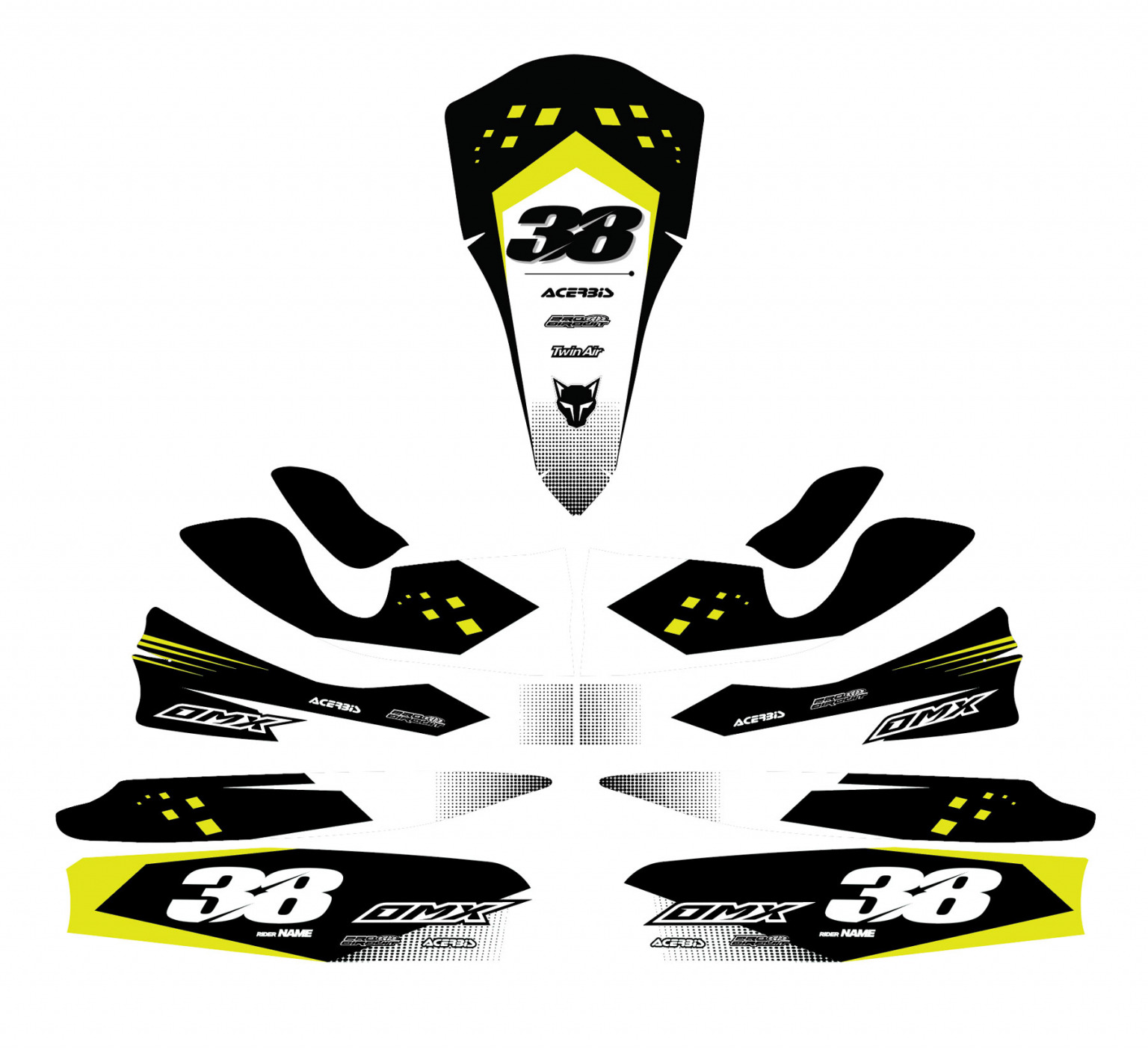 Go Kart Graphics Kit 'Blast' – OMXGraphics