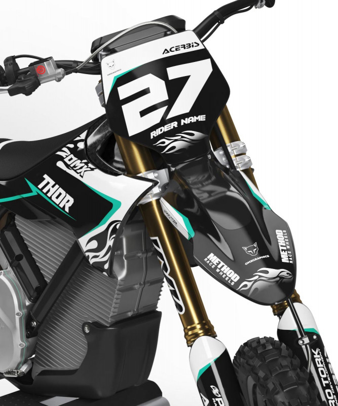 Stark Varg Graphics Kit 'Fury' Black White – Dirt Bike Graphics