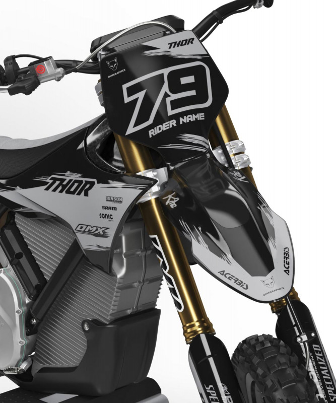 Stark Varg Graphics Kit 'Punch' Grey – Dirt Bike Graphics