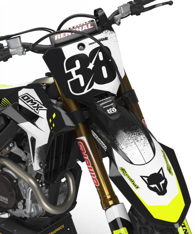 Dirt Bike Graphics Kit For Honda - BLAST White – OMXGraphics