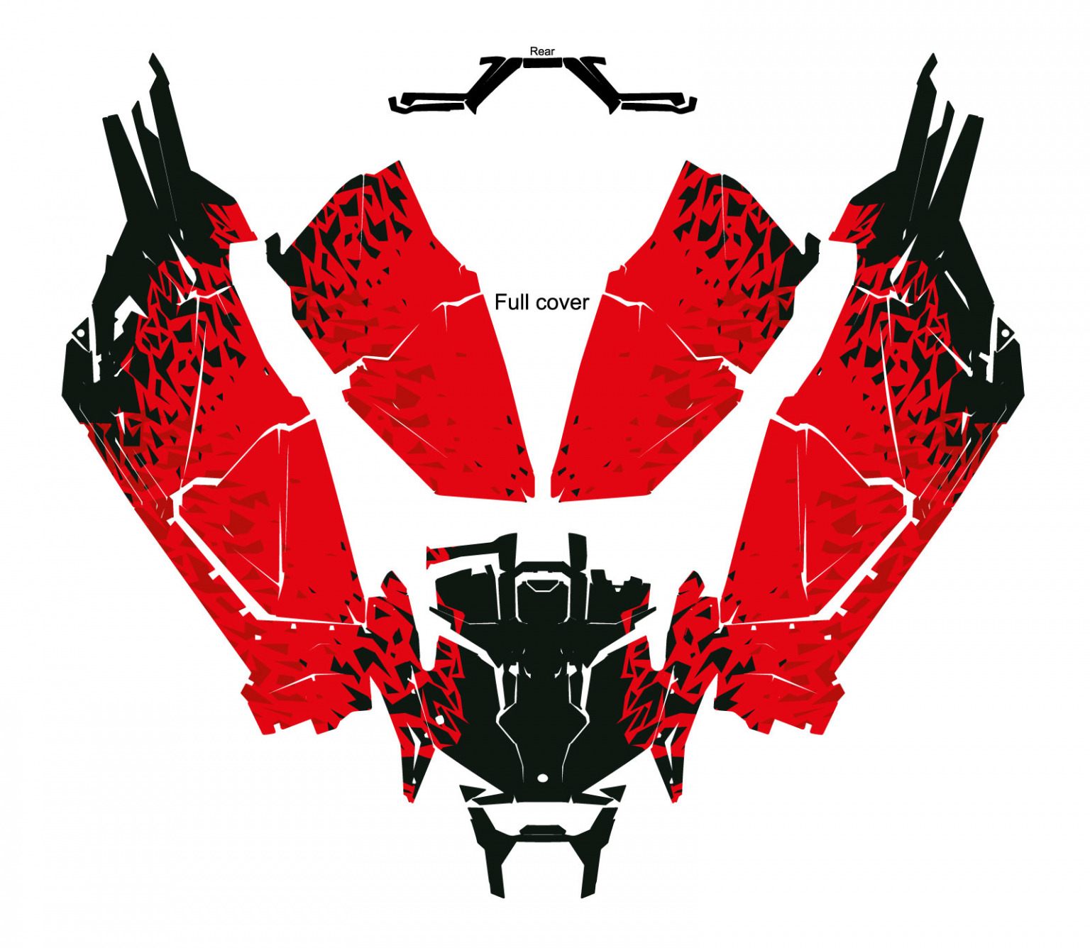 UTV Graphics Kit Smash Red – OMXGraphics