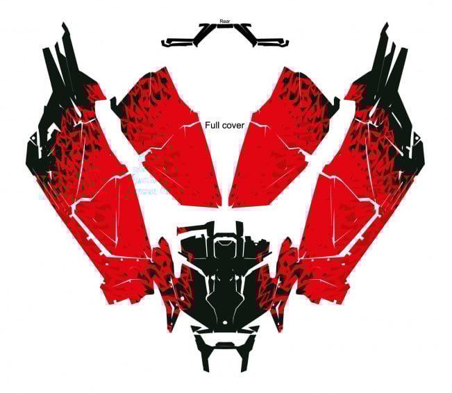 UTV Graphics Kit Smash Red – OMXGraphics