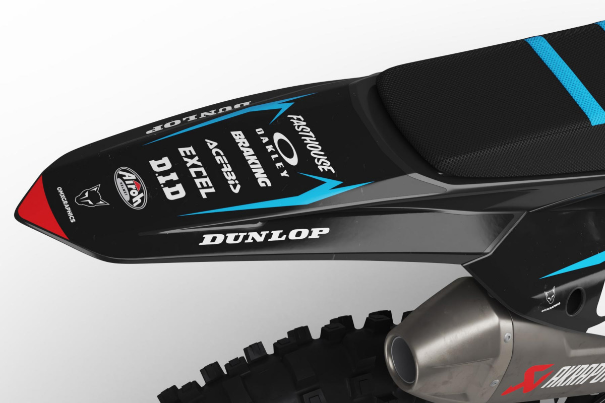 Dirt Bike Graphics Kit for KTM – Instinct Orange Black – OMXGraphics