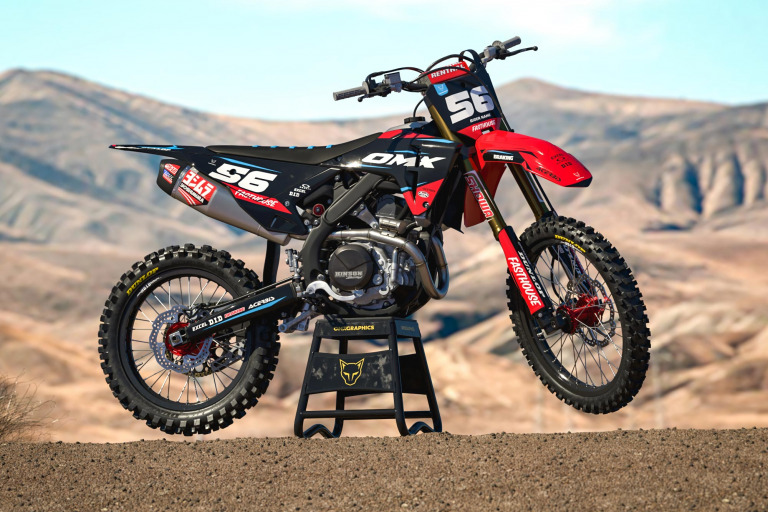 Motocross Graphics Kit For Honda - Instinct Red Black – OMXGraphics