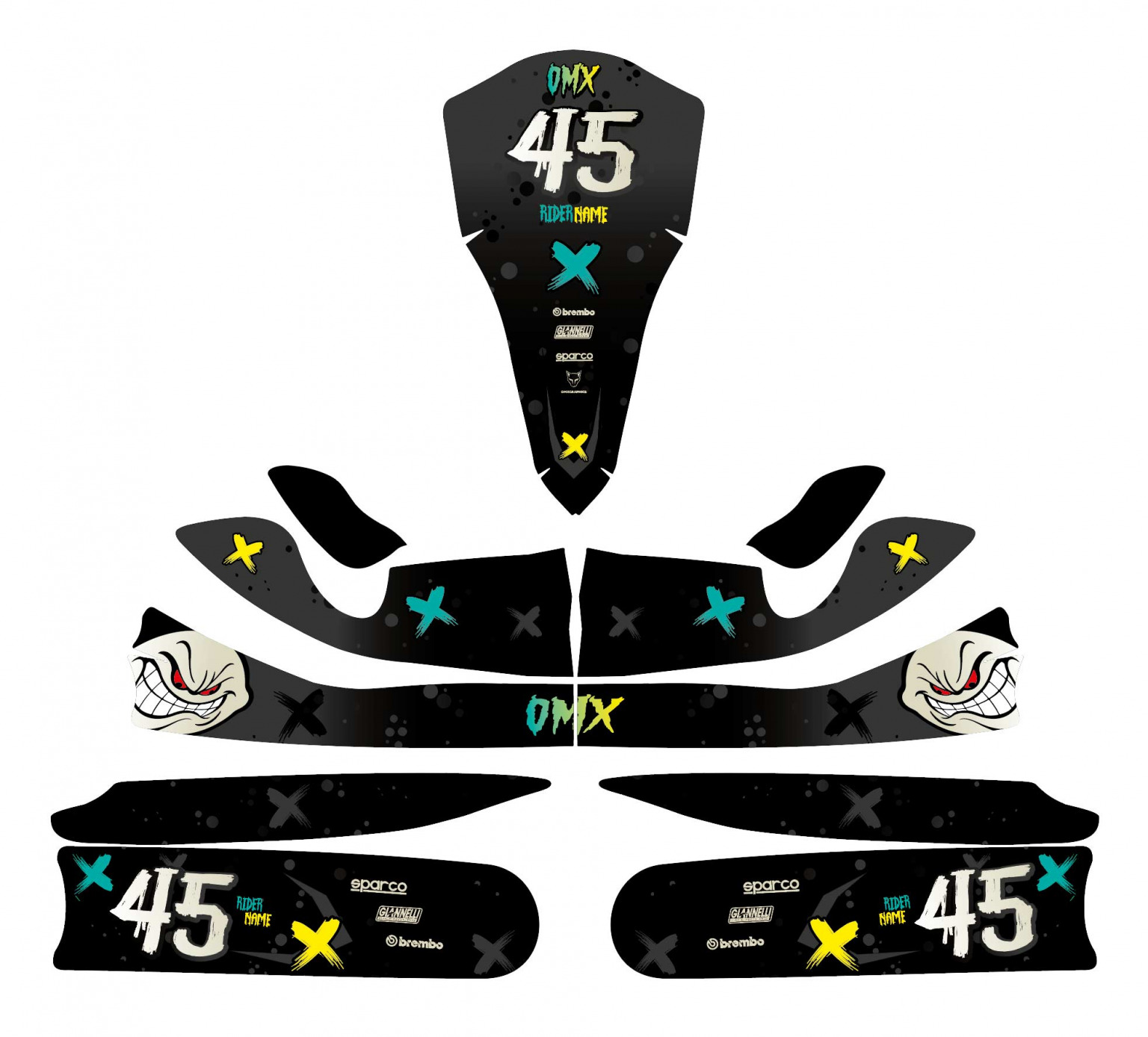 Go Kart Graphics Kit - MAD X – OMXGraphics