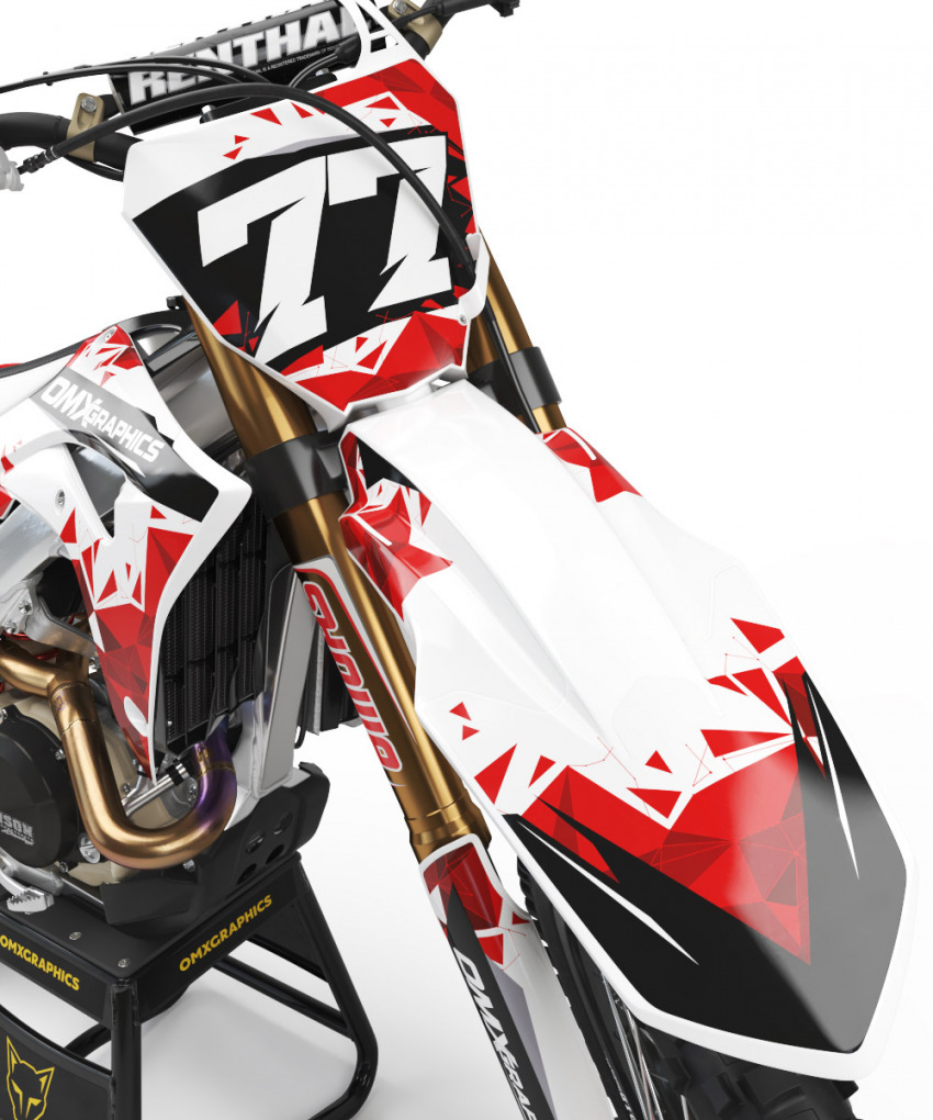 Honda Dirt Bike Graphics Kit - Crack – OMXGraphics