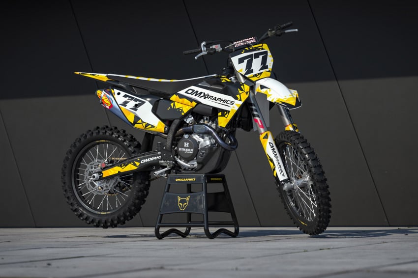 Dirt Bike Graphics Kit for Husqvarna - Crack – OMXGraphics